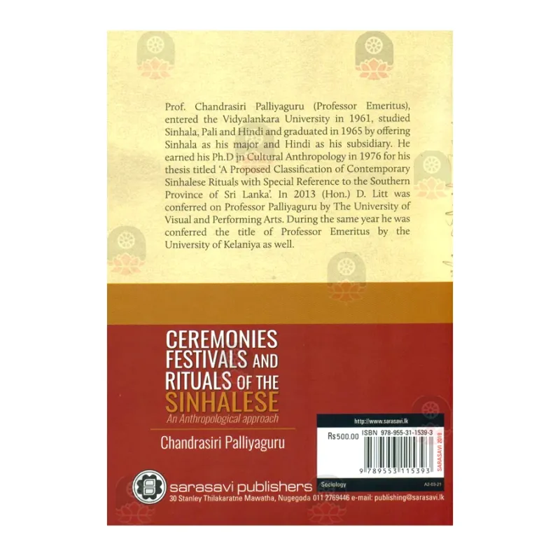 Ceremonies Festivals And Rituals Of The Sinhalese | Buy Online ...