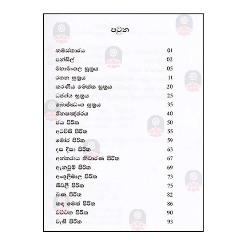 Nithi Patha Seth Pirith | Buy Online | BuddhistCC Online BookShop