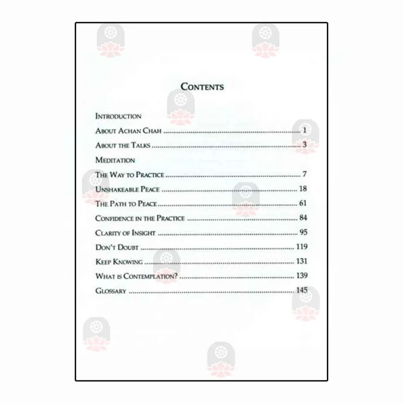 Meditation (Ajahn Chah) | Buy Online | BuddhistCC Online BookShop