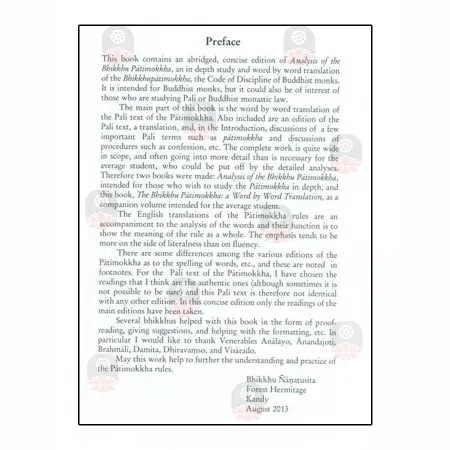 The Bhikkhu Patimokkha-A Word By Word Translation | Buy Online ...