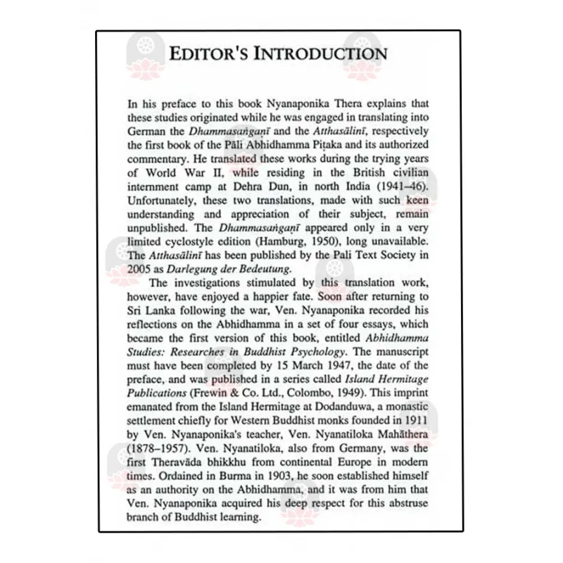 Abhidhamma Studies | Buy Online | BuddhistCC Online BookShop