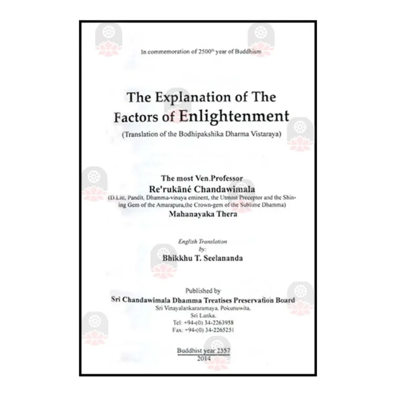 The Explanation Of The Factors Of Enlightenment | Buy Online ...