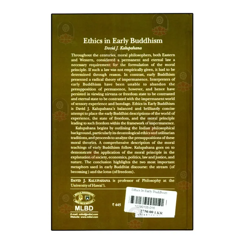 Ethics In Early Buddhism | Buy Online | BuddhistCC Online BookShop