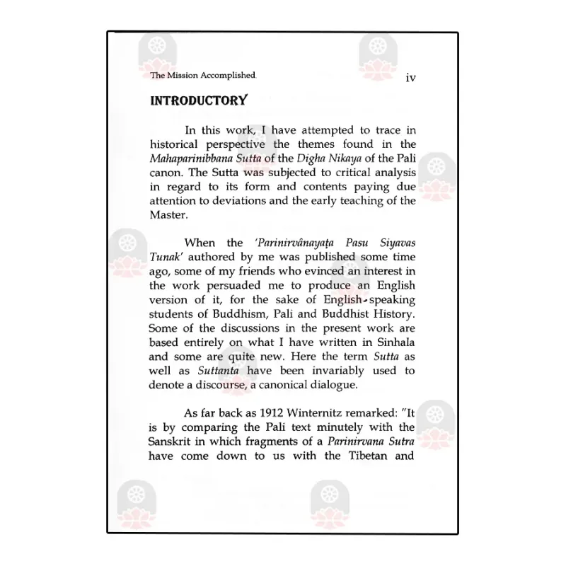 The Mission Accomplished | Buy Online | BuddhistCC Online BookShop